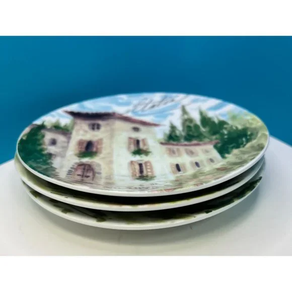 Pier 1 | Dining | Pier Appetizer Plates Porcelain Italian Villa Scenes ...
